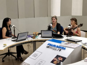 Anabella Zoch, Mónica Abraham e Inés Bayala en el espacio de Cholo ...